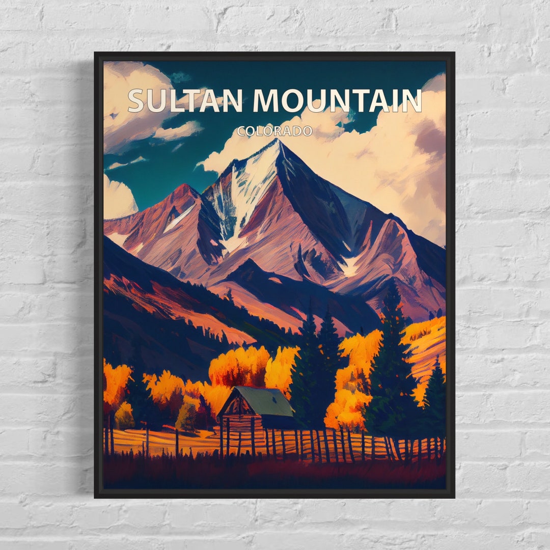Sultan Mountain Colorado Art Print, Sultan Mountain Wall Art Painting ...