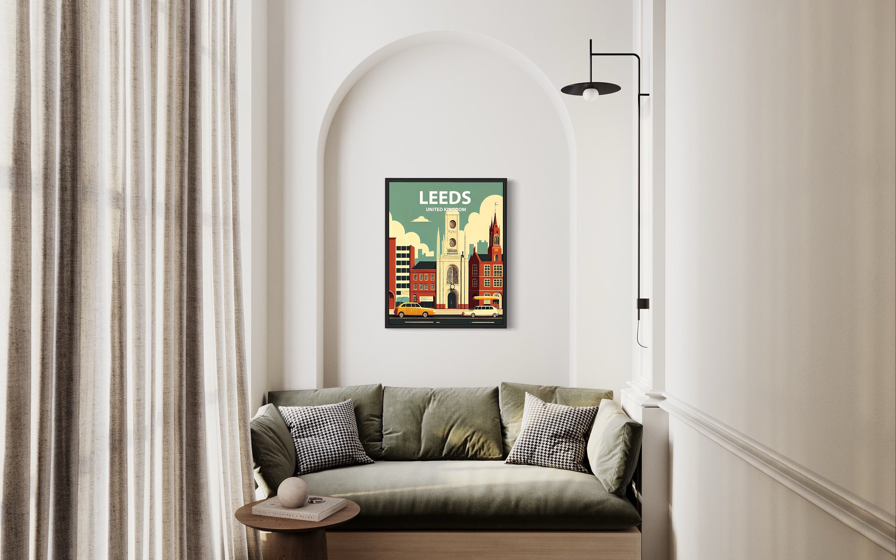 Leeds UK Retro Art Print Leeds Wall Art Illustration Leeds - Etsy