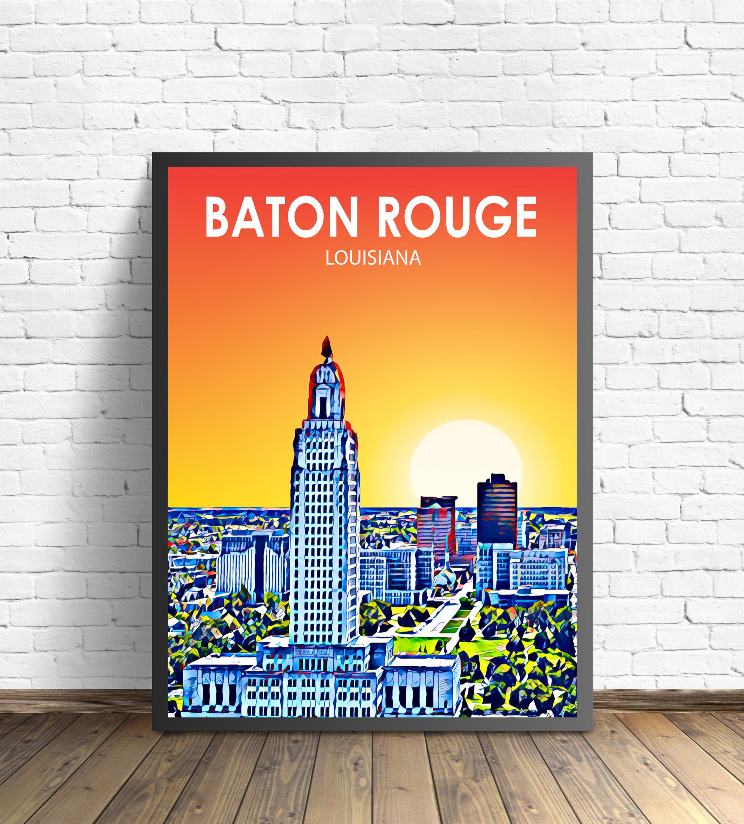 Baton Rouge Skyline At Night