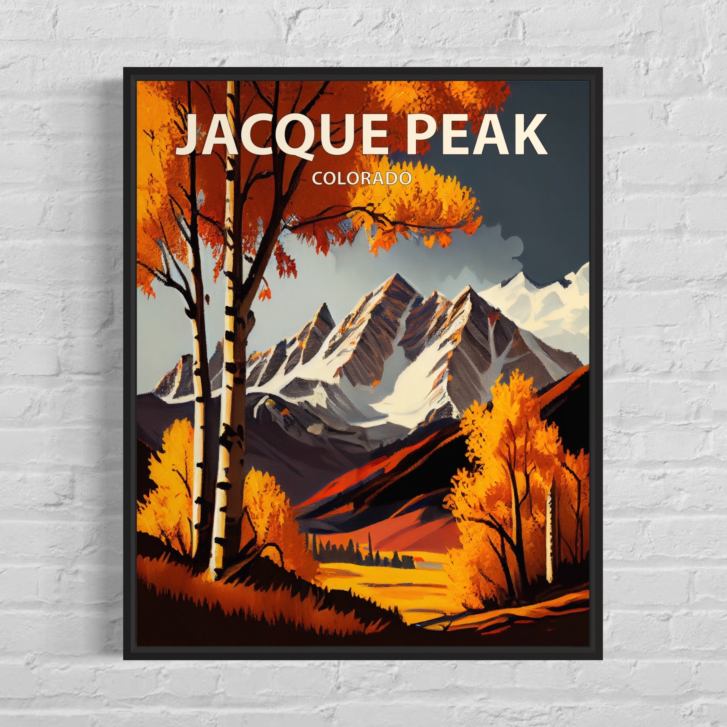 Jacque Peak Colorado Retro Art Print Jacque Peak Wall Art - Etsy