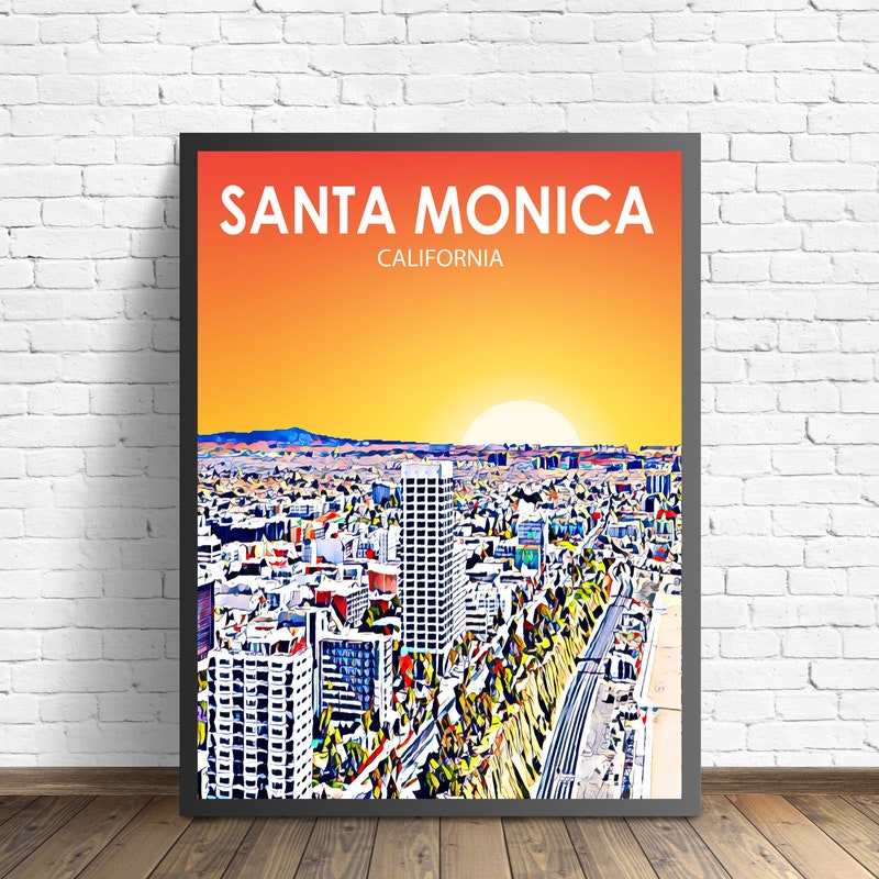 Santa Monica Poster - Etsy