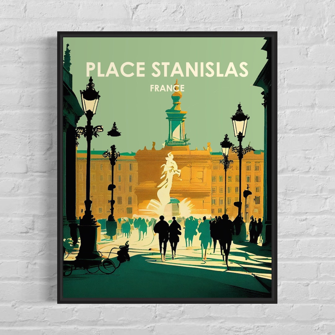 Place Stanislas France Retro Art Print, Place Stanislas France Wall Art ...
