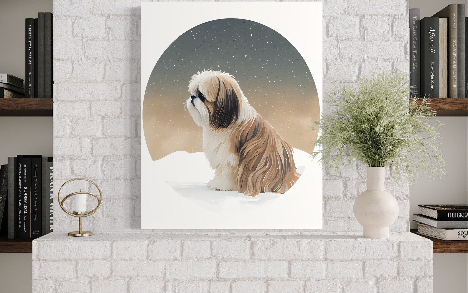 Shih Tzu Retro Art Print Shih Tzu Illustration Shih Tzu - Etsy
