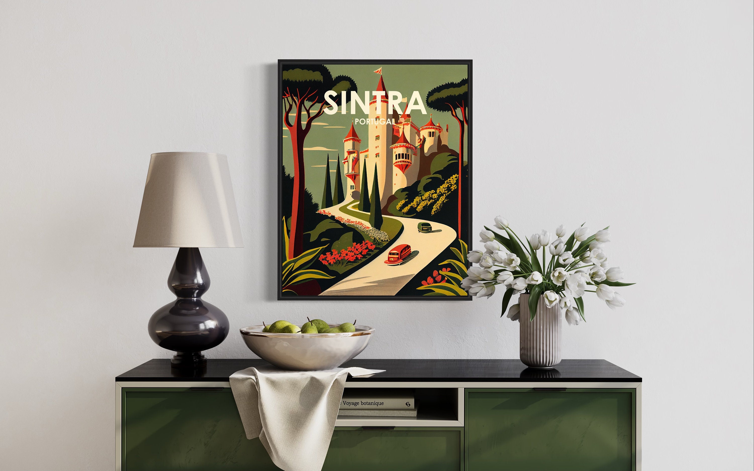 Sintra Portugal Retro Art Print Sintra Portugal Wall Art - Etsy