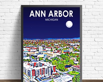 Ann Arbor Poster - Etsy