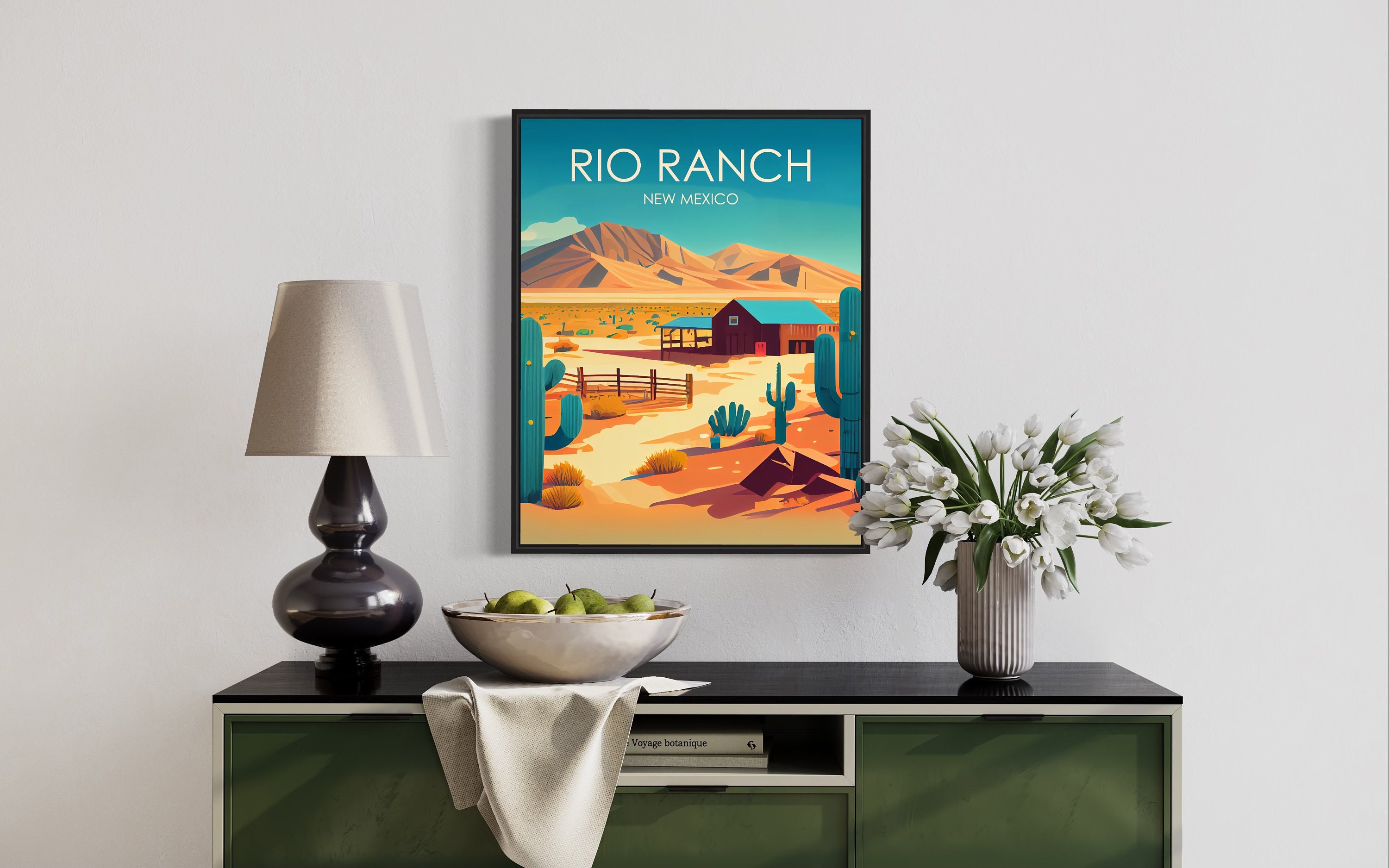 Rio Ranch NM Retro Art Print Rio Ranch Wall Art Illustration - Etsy