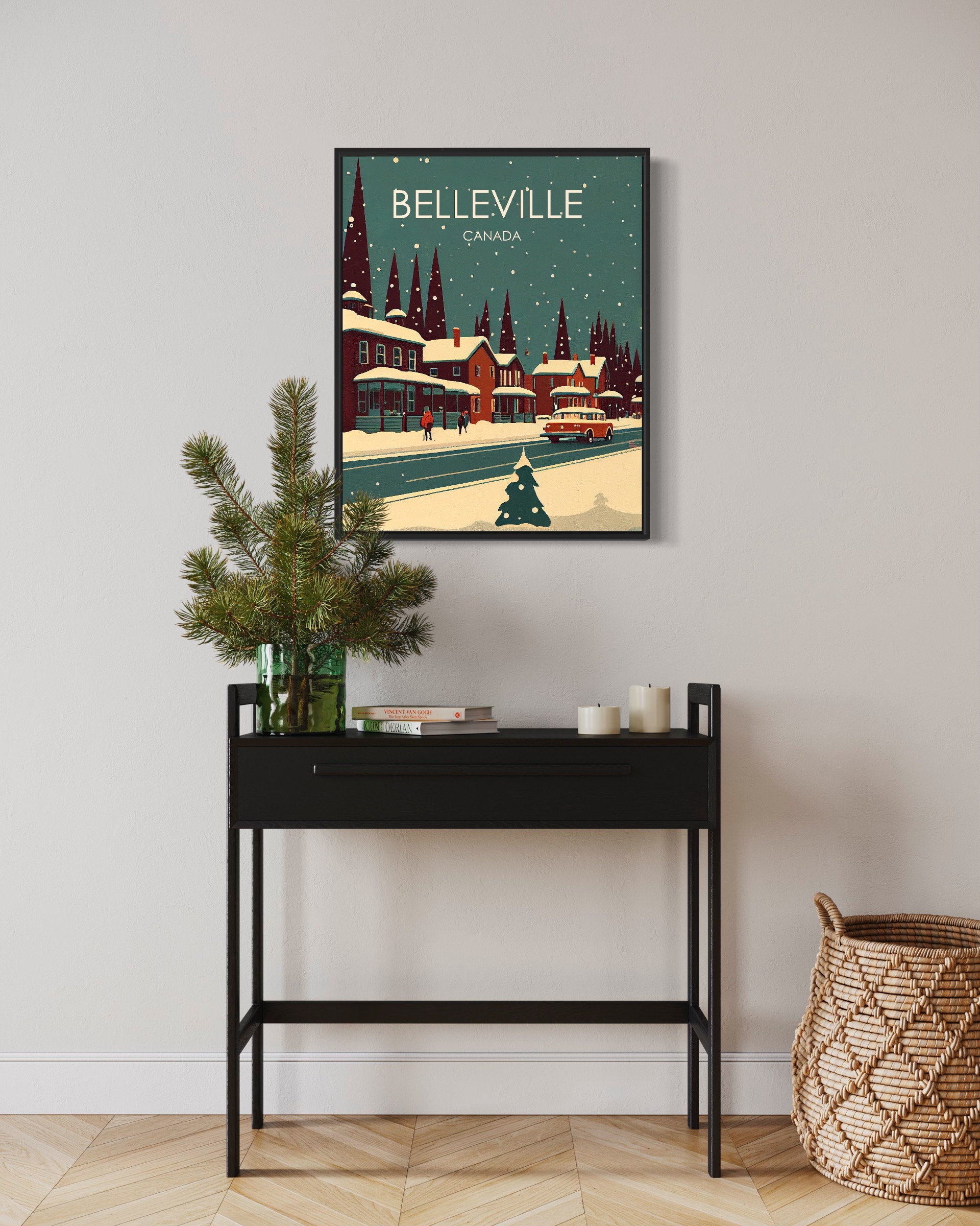 Belleville Canada Retro Art Print Belleville Wall Art - Etsy