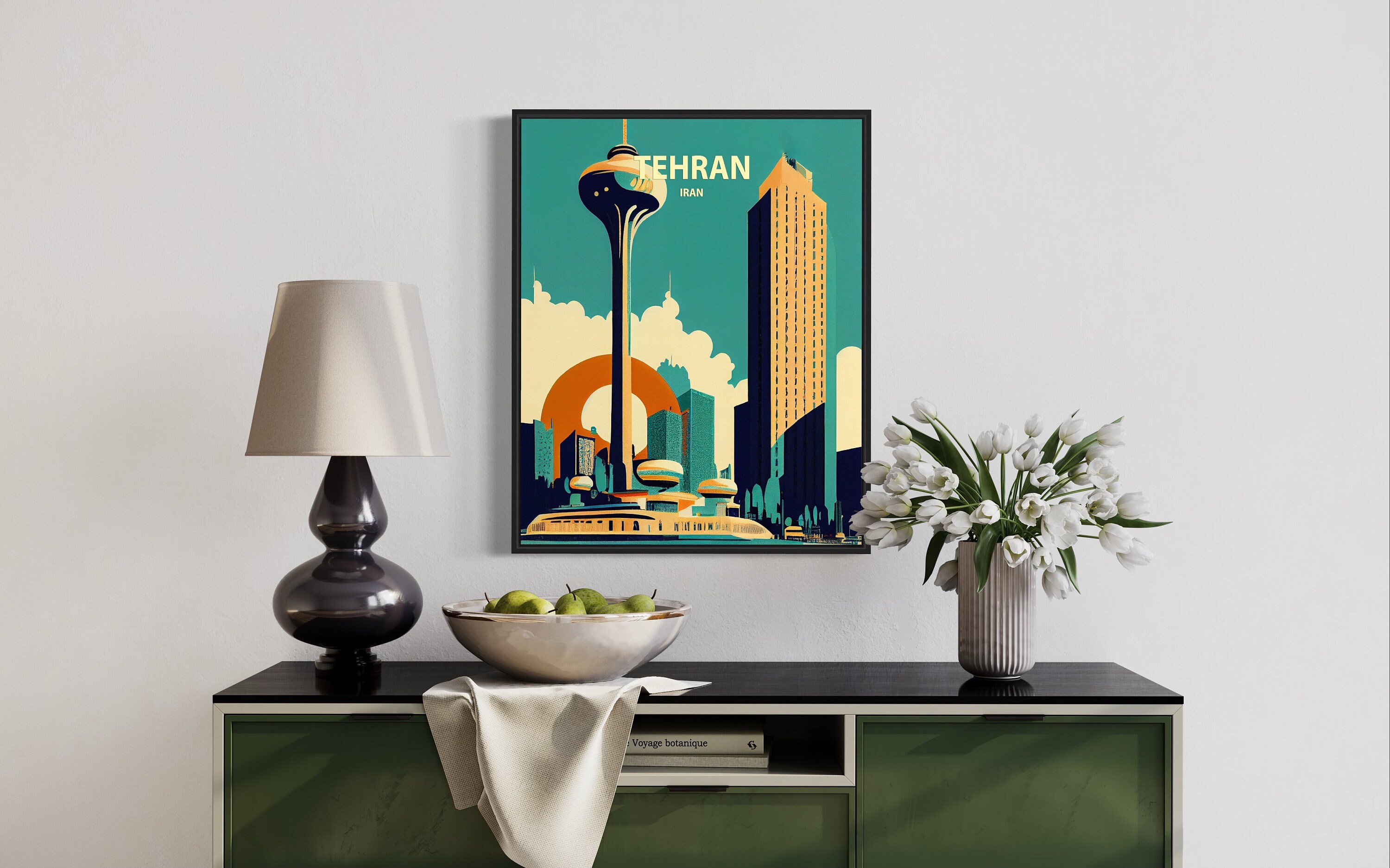 Tehran Iran Retro Art Print Tehran Wall Art Illustration - Etsy