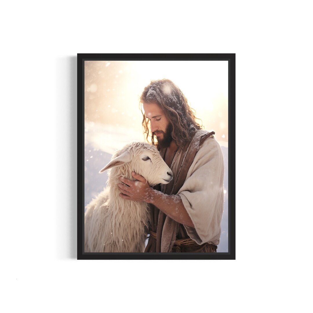 Jesus Poster Art Print, Christian Religion Wall Art Decoration Artwork ...