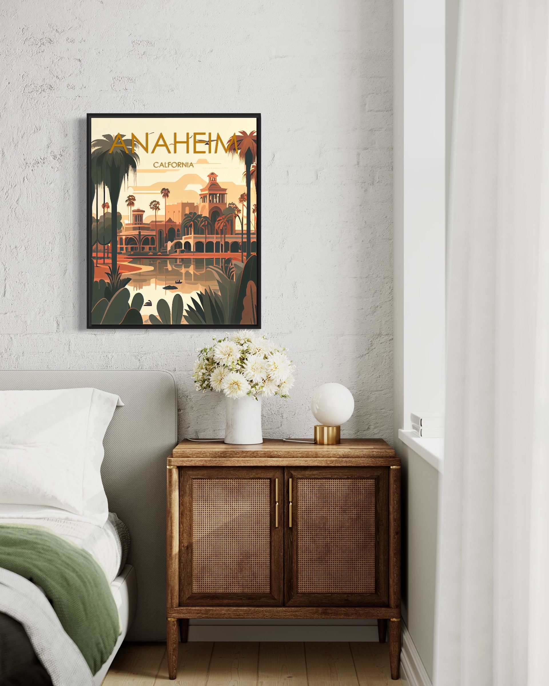 Anaheim California Retro Art Print Anaheim Wall Art - Etsy