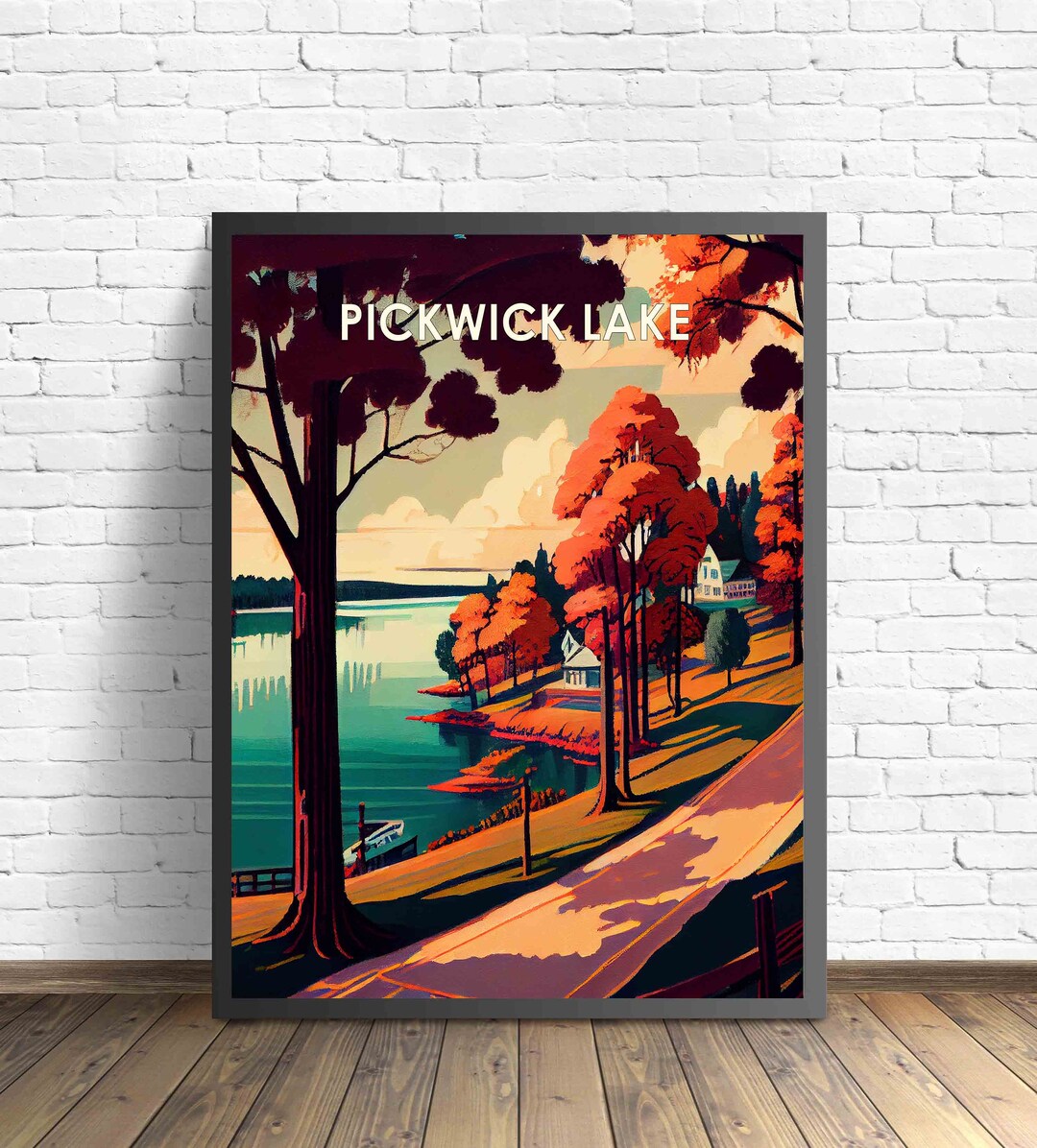 Pickwick Lake Alabama Retro Art Print, Pickwick Lake Alabama Wall Art ...