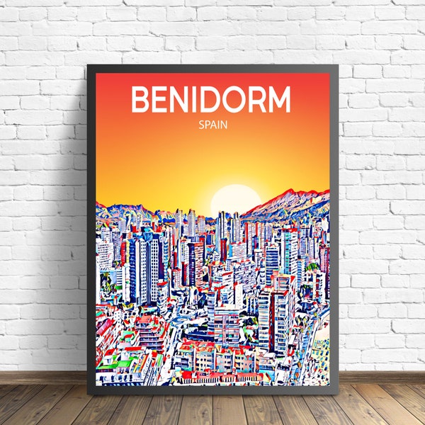 Benidorm Skyline - Etsy UK