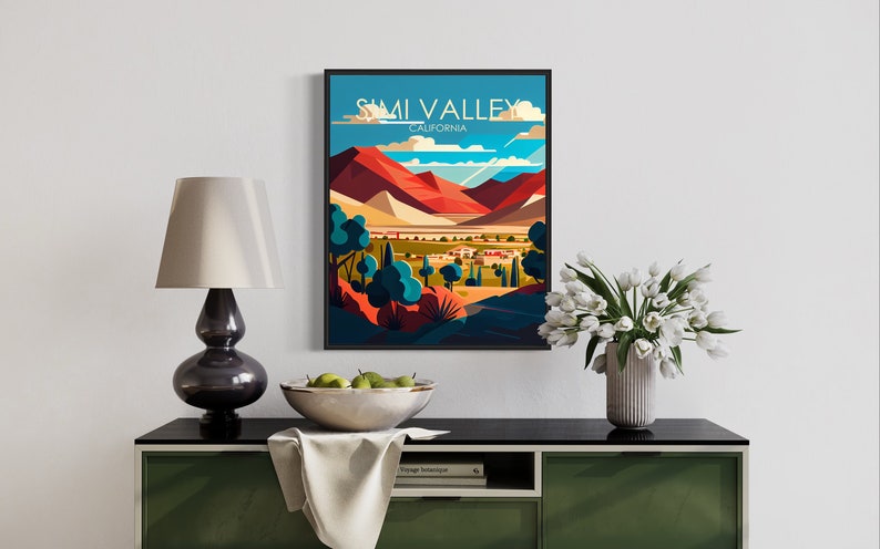 Simi Valley California Retro Art Print Simi Valley Art - Etsy