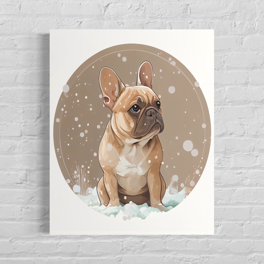 French Bulldog Retro Art Print, French Bulldog Illustration, French ...
