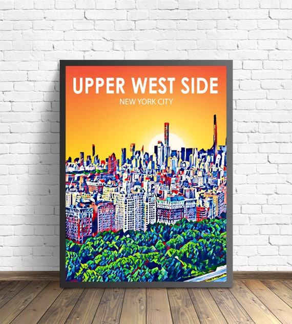 Upper West Side New York City Sunset Landscape Poster Print - Etsy