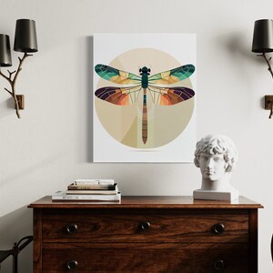 Dragonfly Retro Art Print, Dragonfly Illustration, Dragonfly Vintage ...