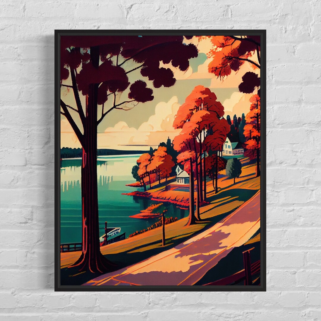 Pickwick Lake Alabama Retro Art Print Pickwick Lake Alabama - Etsy