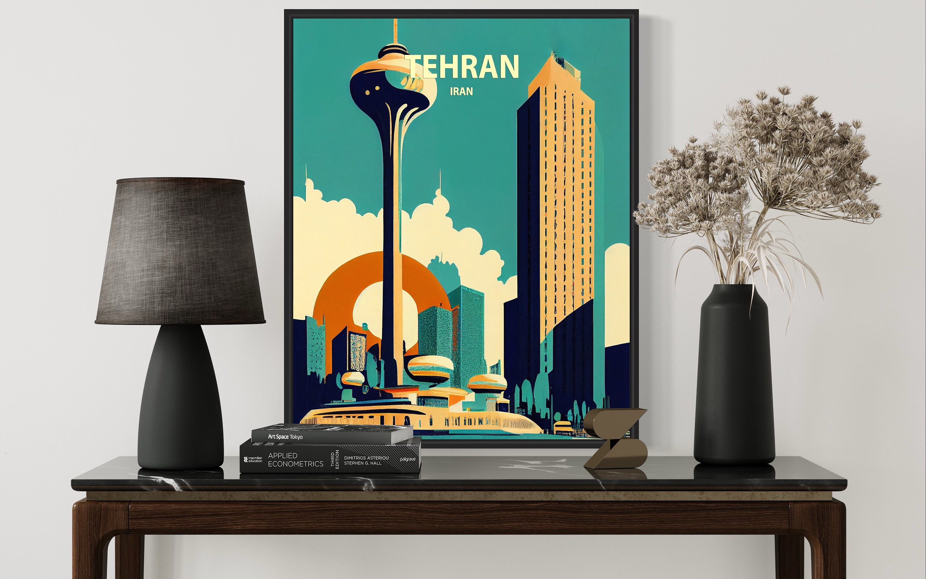 Tehran Iran Retro Art Print Tehran Wall Art Illustration - Etsy