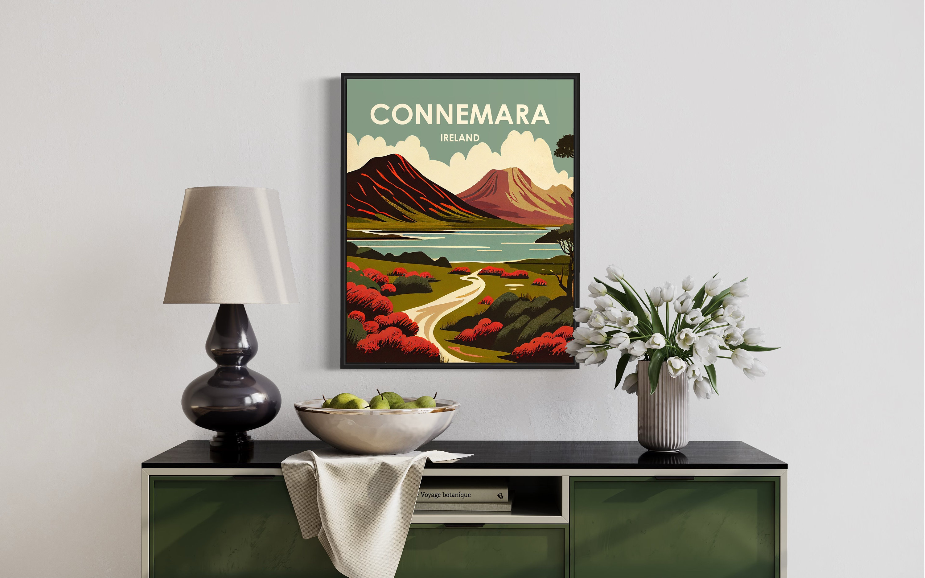 Connemara Ireland Retro Art Print Connemara Ireland Wall Art - Etsy