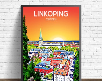 Linkoping Poster - Etsy
