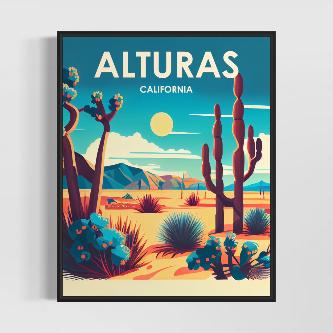 Alturas California Retro Art Print, Alturas Island Wall Art ...