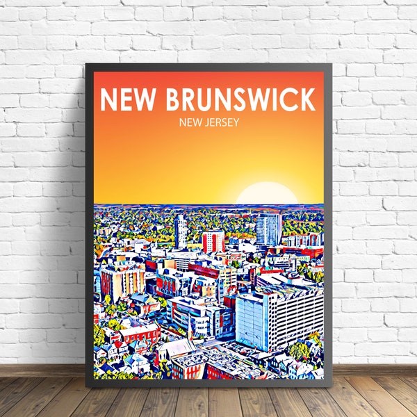 New Brunswick Map - Etsy