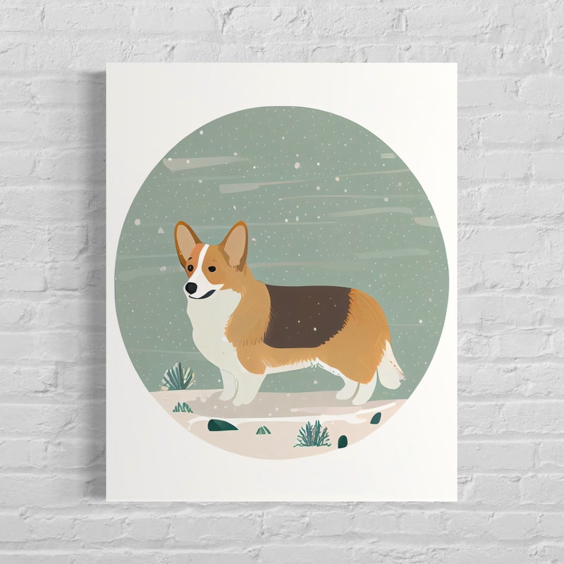 Corgi Print - Etsy