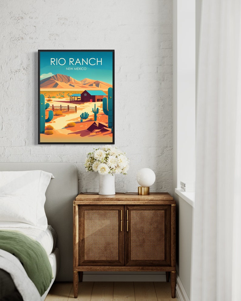 Rio Ranch NM Retro Art Print Rio Ranch Wall Art Illustration - Etsy