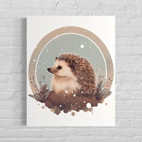 Hedgehog Poster - Etsy