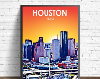 Houston Art Print - Etsy