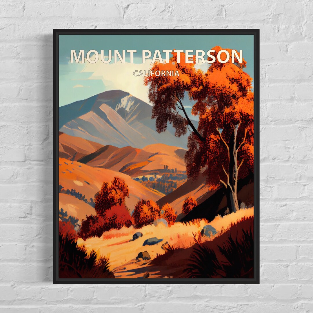 Mount Patterson California Art Print, Mount Patterson Wall Art Painting ...
