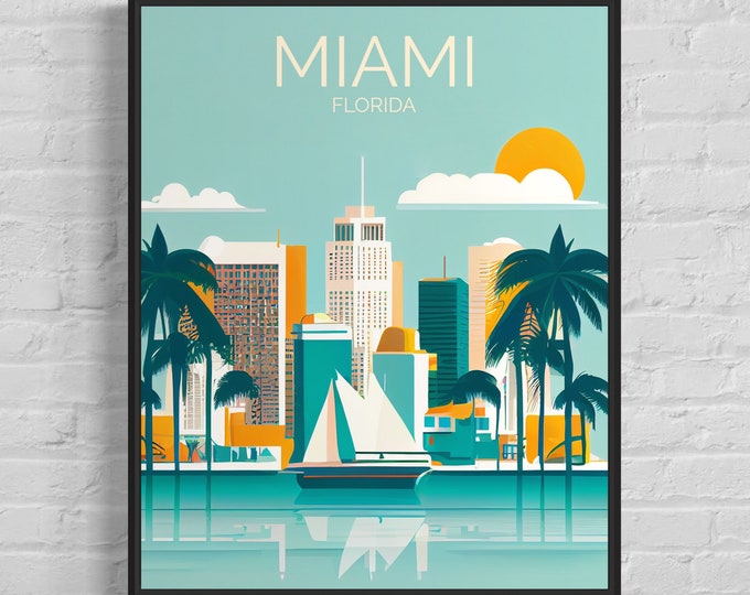 Miami Flower Market Poster Art Print, Neutral Botanical Pastel Artwork ...