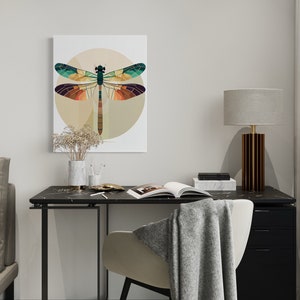 Dragonfly Retro Art Print, Dragonfly Illustration, Dragonfly Vintage ...