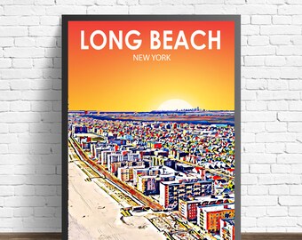 Long Beach Poster - Etsy