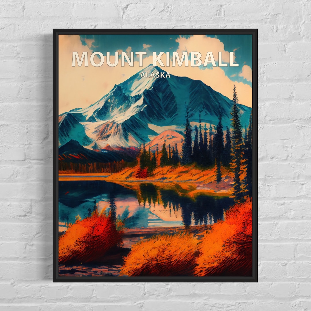 Mount Kimball Alaska Art Print, Mount Kimball Wall Art Painting, Mount ...
