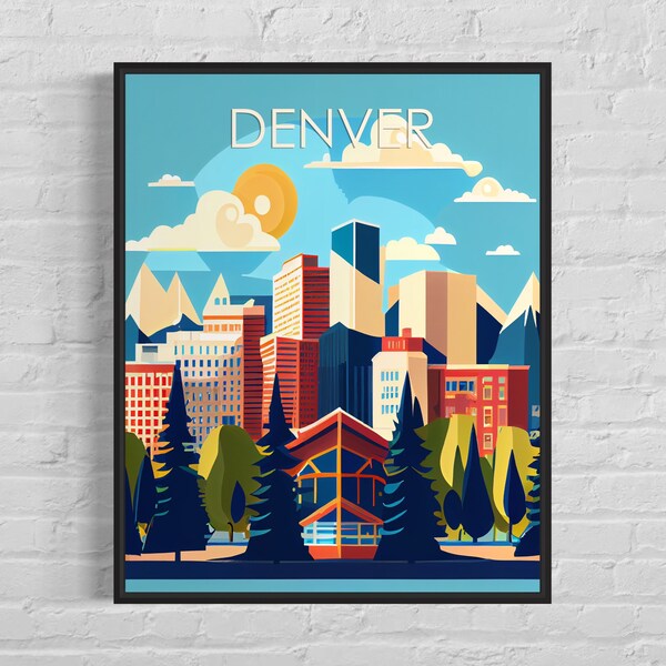 Denver Blue Bear Art - Etsy
