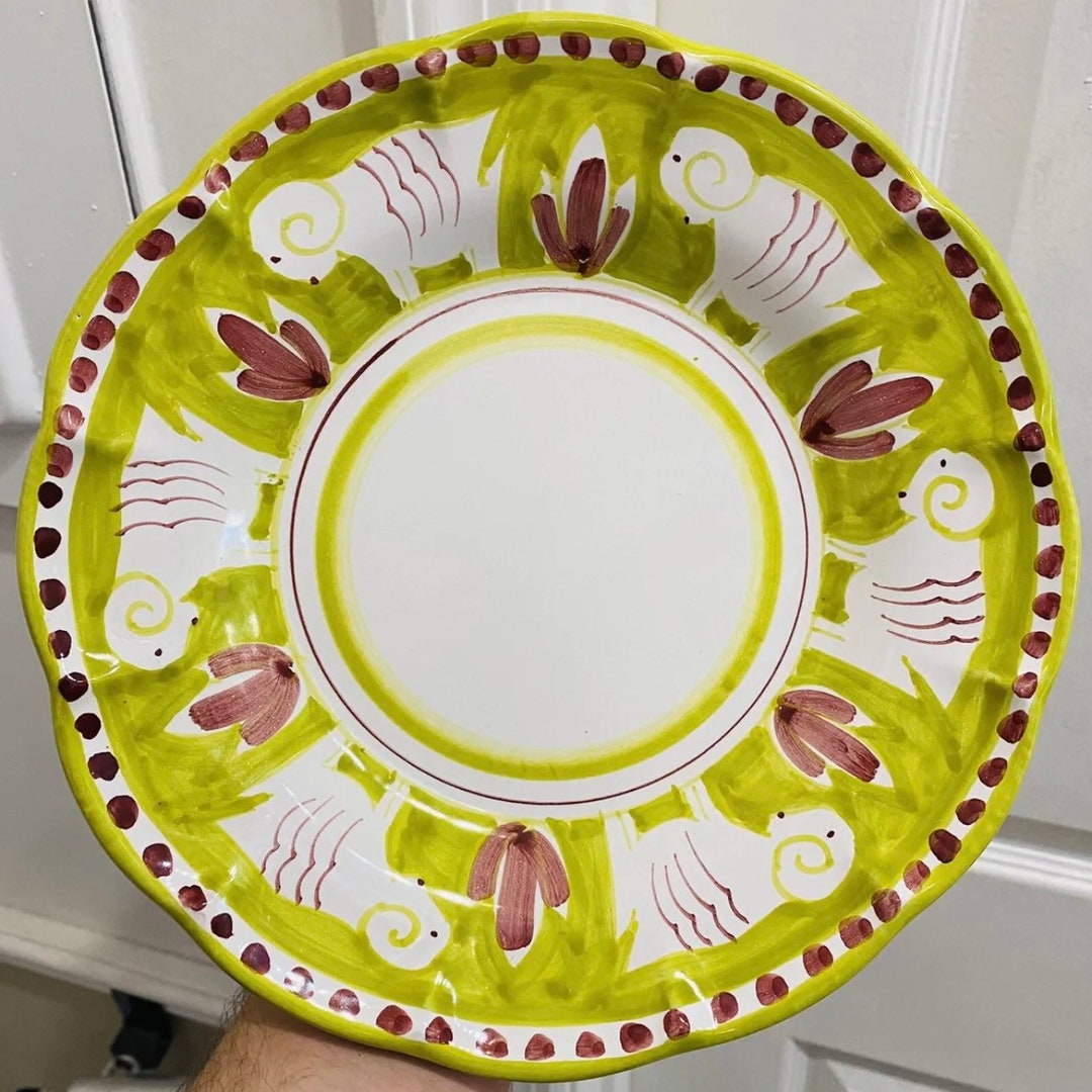 Vietri Sul Mare Campagna Pattern 9 Pasta Plate 6animals,best Quality ...
