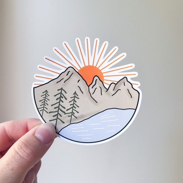 Mountain Sticker - Etsy