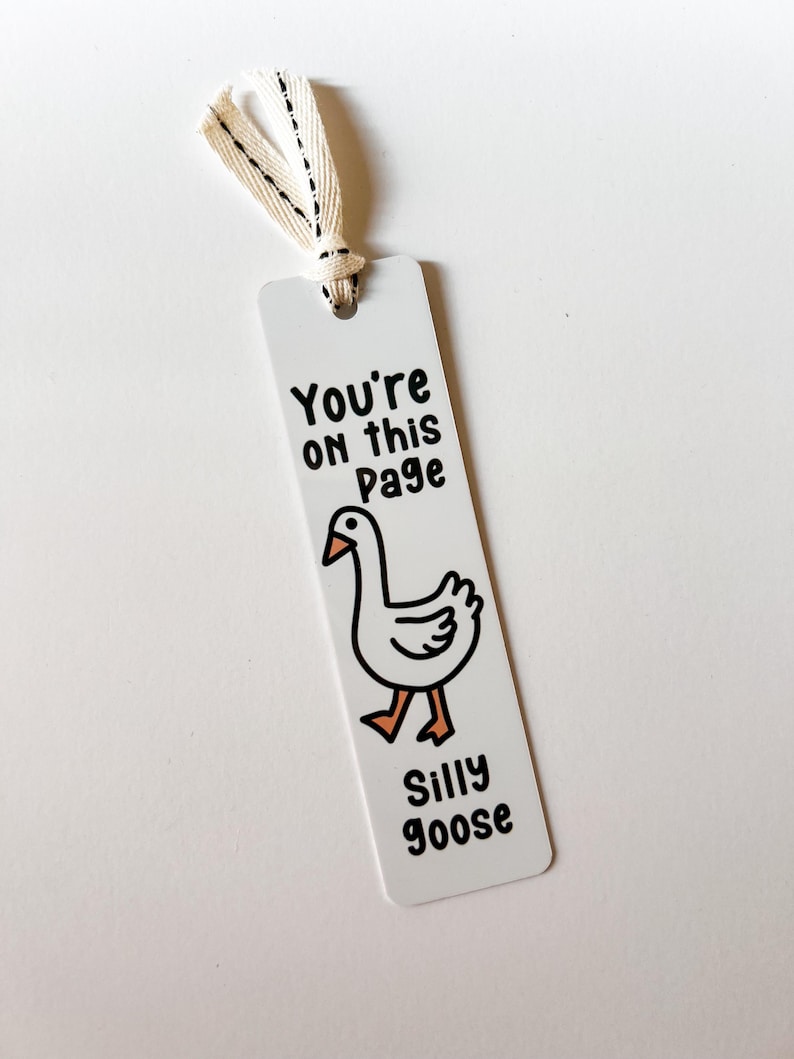 Silly Goose Bookmark - Etsy