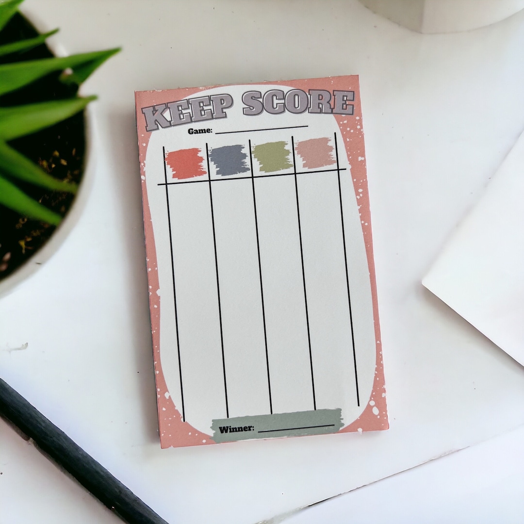 Game Score Notepad, Keep Score - Etsy