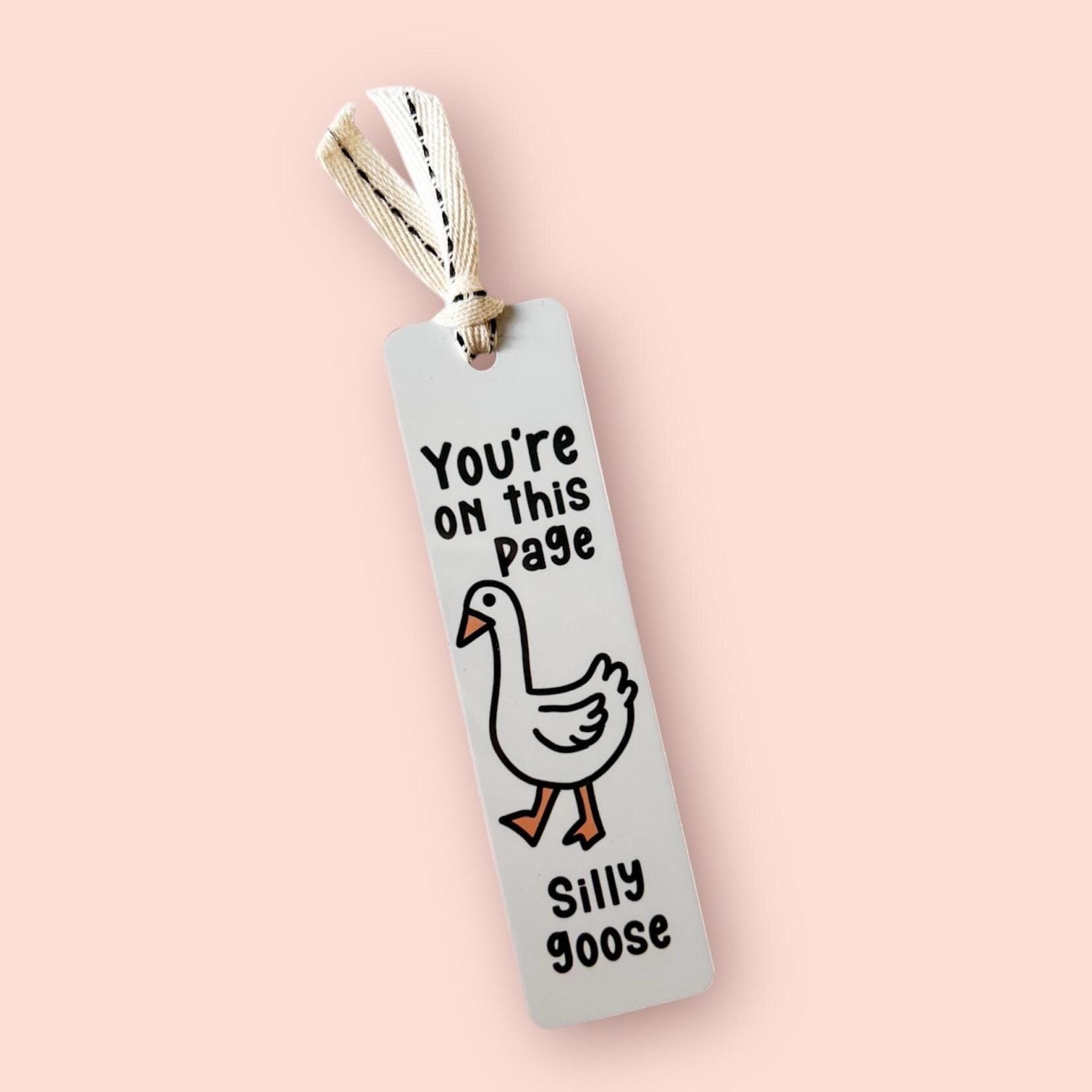 Silly Goose Bookmark - Etsy
