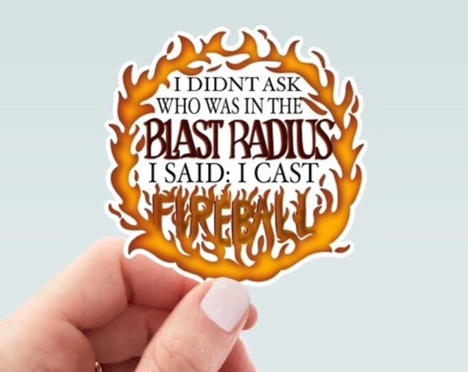 I Said I Cast Fireball Dnd Cat Sticker Dungeon Master Gift - Etsy