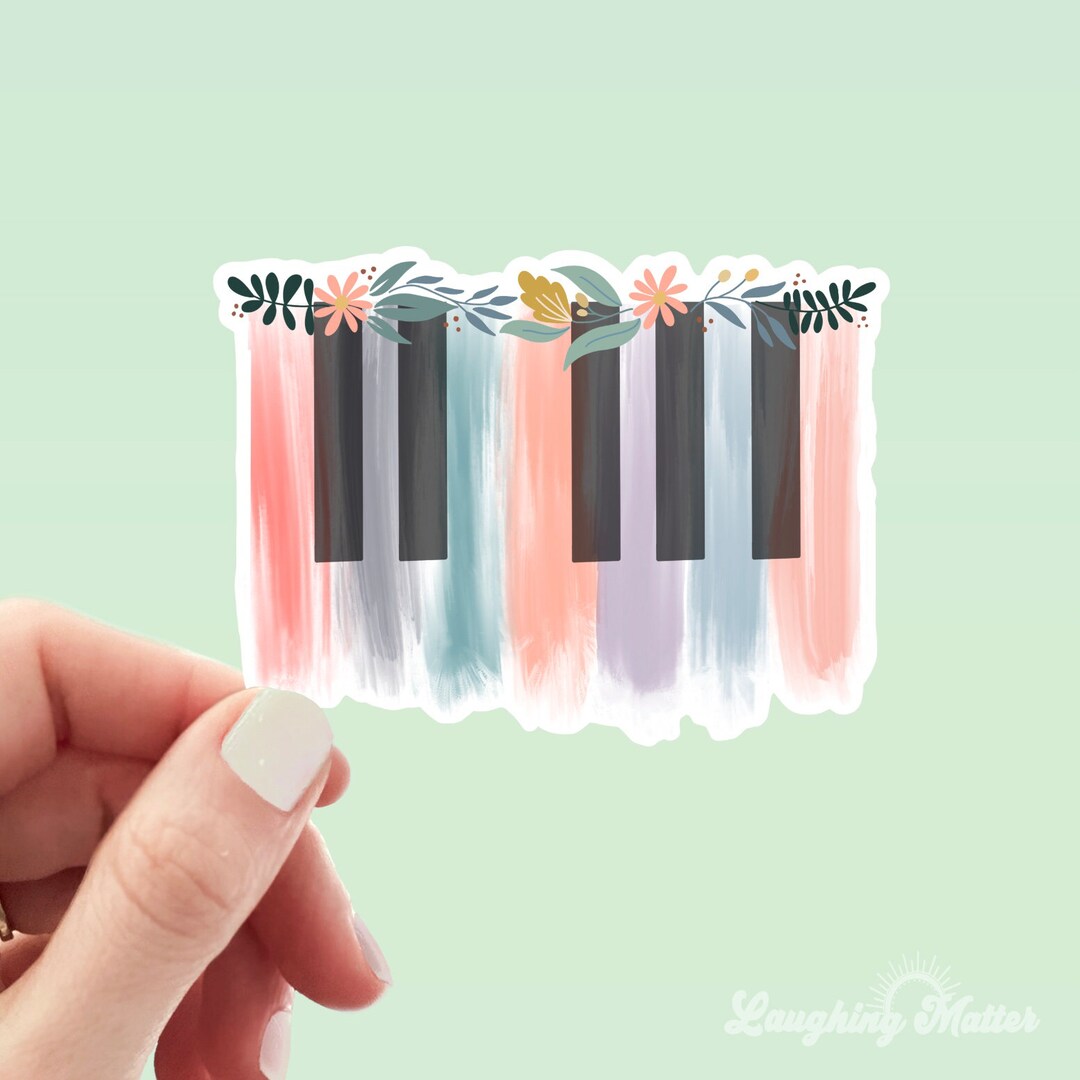 Music Vinyl Sticker, Piano Keyboard Stickers - Etsy