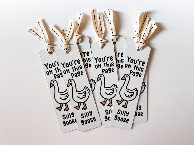 Silly Goose Bookmark - Etsy