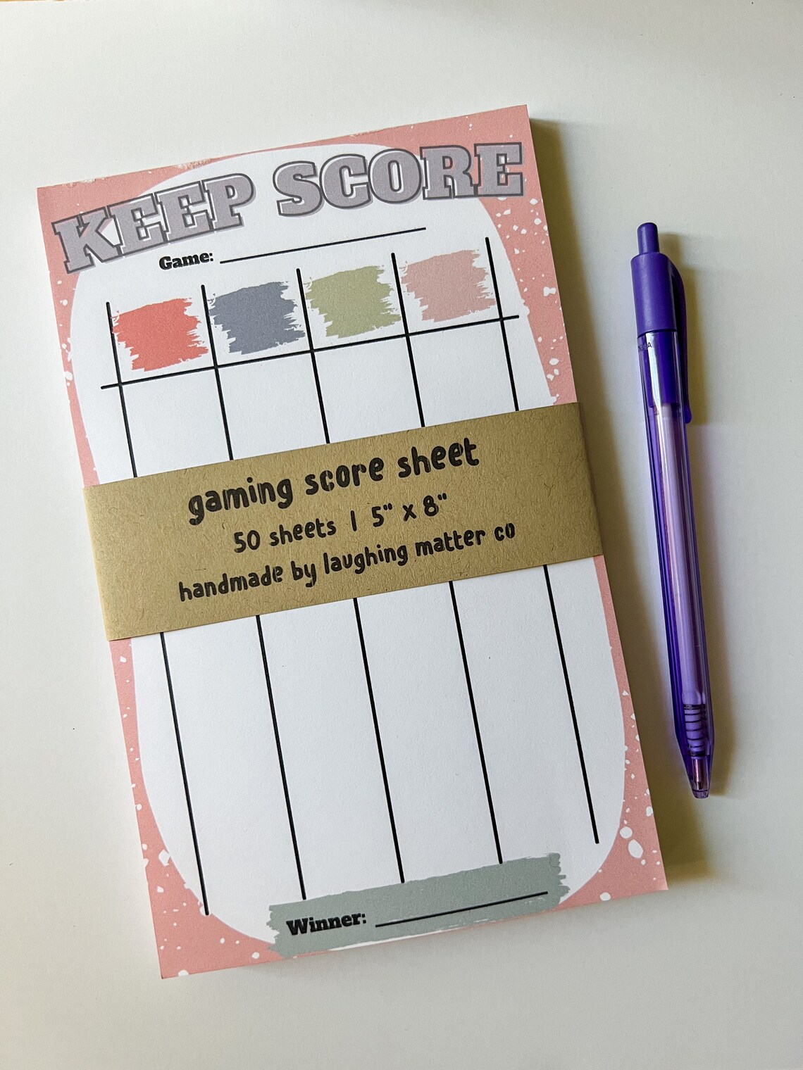 Game Score Notepad, Keep Score - Etsy