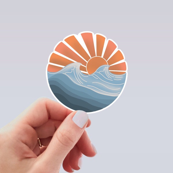 Ocean Sticker - Etsy