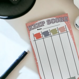 Game Score Notepad, Keep Score - Etsy