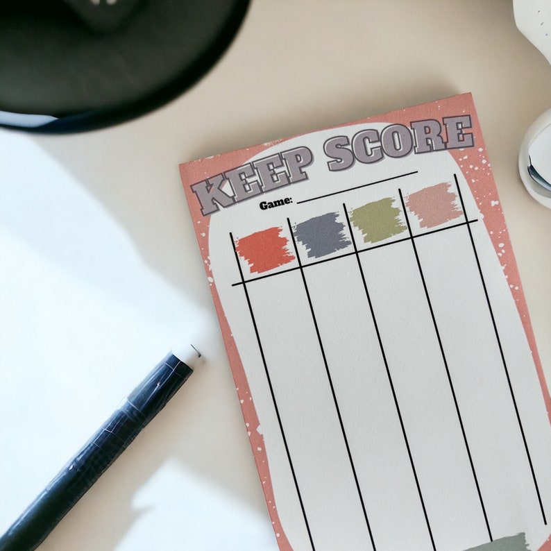 Game Score Notepad, Keep Score - Etsy