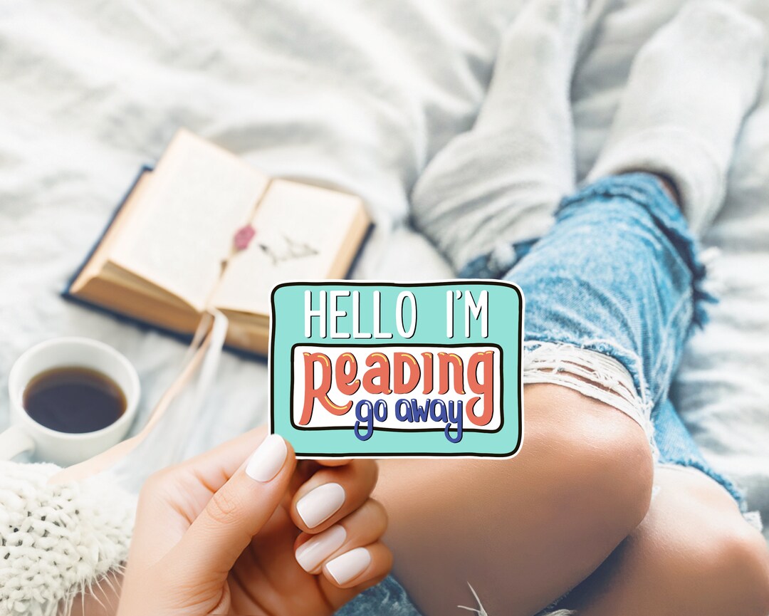 Reading Sticker for Book Lover Gift Idea for Bookworm Sticker for Water ...