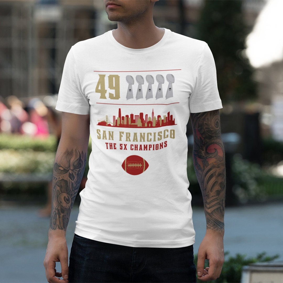 San Francisco Football 'trophies' T-shirt| San Francisco City T-shirt ...